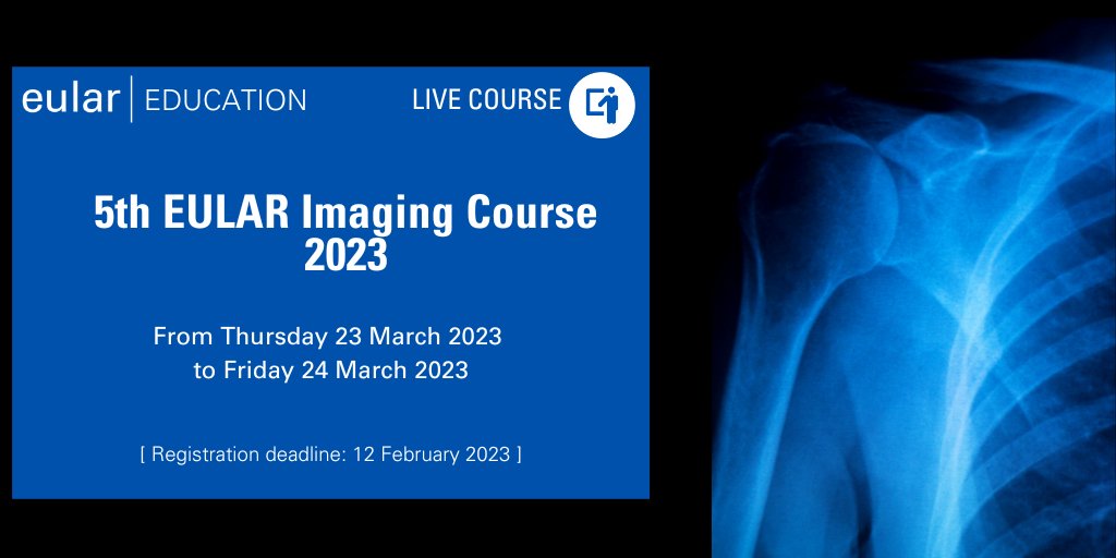 EULAR on Twitter: "👉 5th EULAR Imaging Course 2023 EULAR's Imaging Course is an intensive, one ...