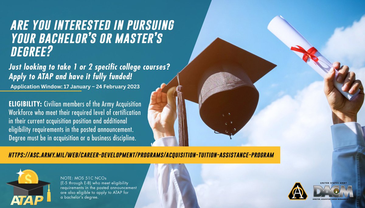 51C NCOs: MOS 51C NCOs can utilize funding through the ATAP to pursue ...