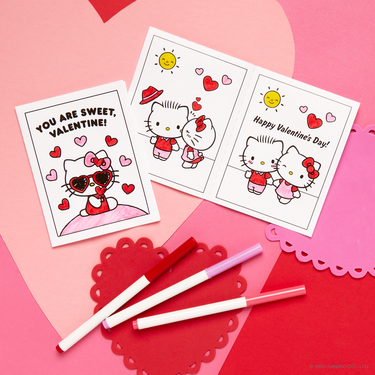 Hello Kitty Valentines Day Cards