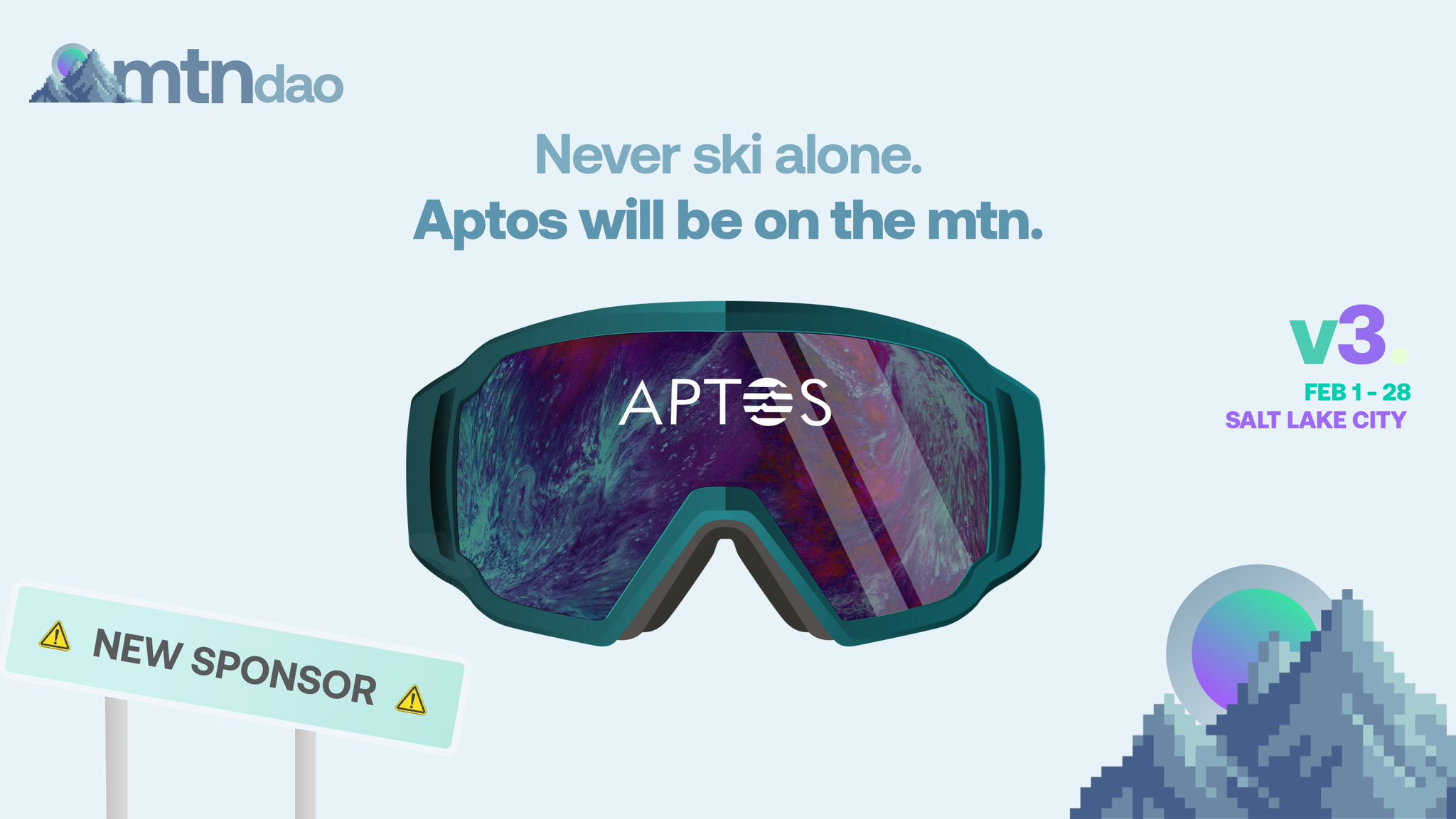 mtndao on Twitter: "We're thrilled to have @Aptos_Network as an official sponsor of mtndao v3 ...