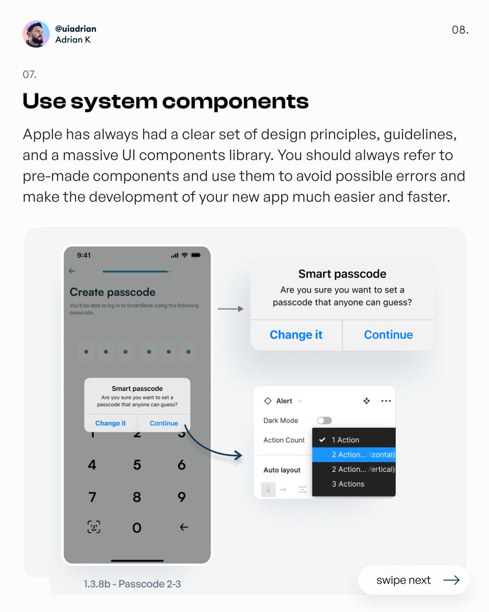 Advanced tips to improve your iOS designs - part 4 (visual thread)👇 ...