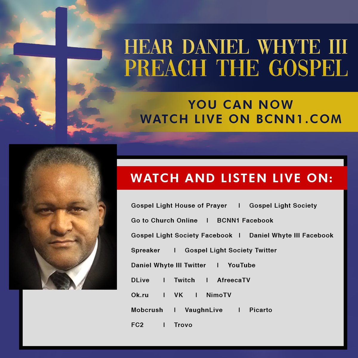 Daniel Whyte III on Twitter: "WATCH & LISTEN LIVE: Join Daniel Whyte III for the "Memorial ...