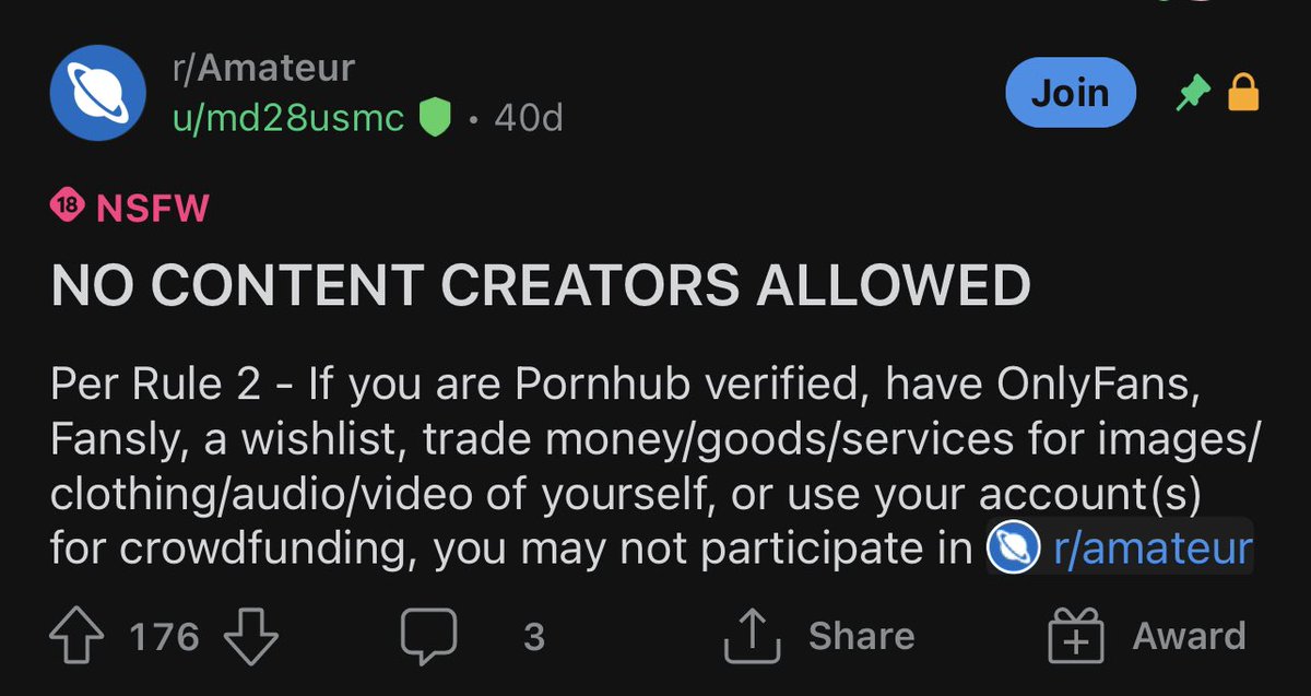 Are you an amateur content creator? You cannot participate in r/amateur ...