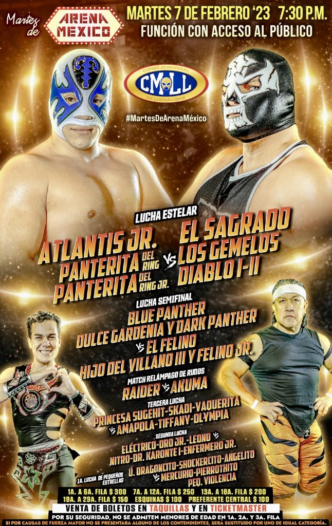 luchablog on Twitter: "CMLL today will stream their weekly Tuesday Arena Mexico on YouTube. Los ...
