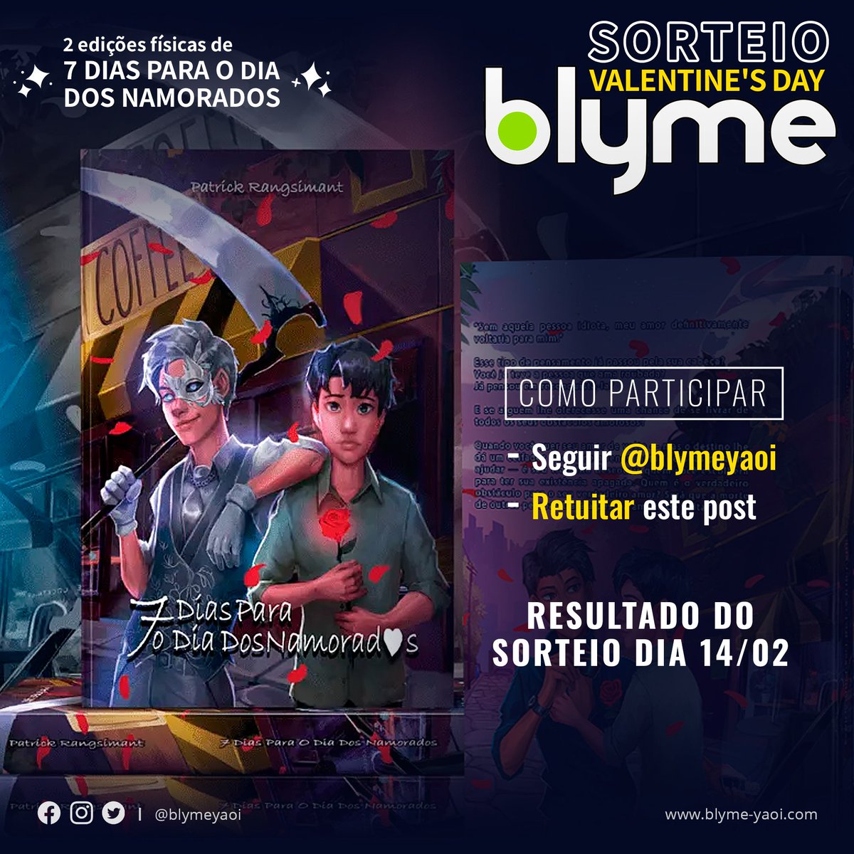 Blyme on Twitter: "Quer ganhar um exemplar da novel BL "7 Dias para o Dia dos Namorados", da ...