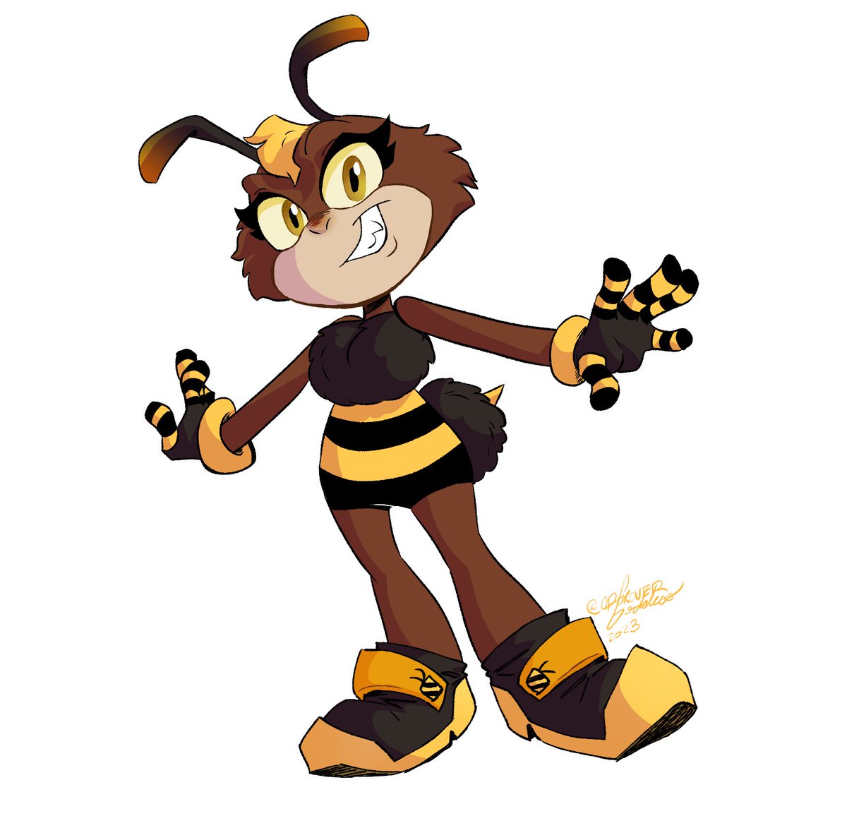 「I made a Sonic Bee Girl! (I know Sonic 」|🐝Roxanne🐝のイラスト
