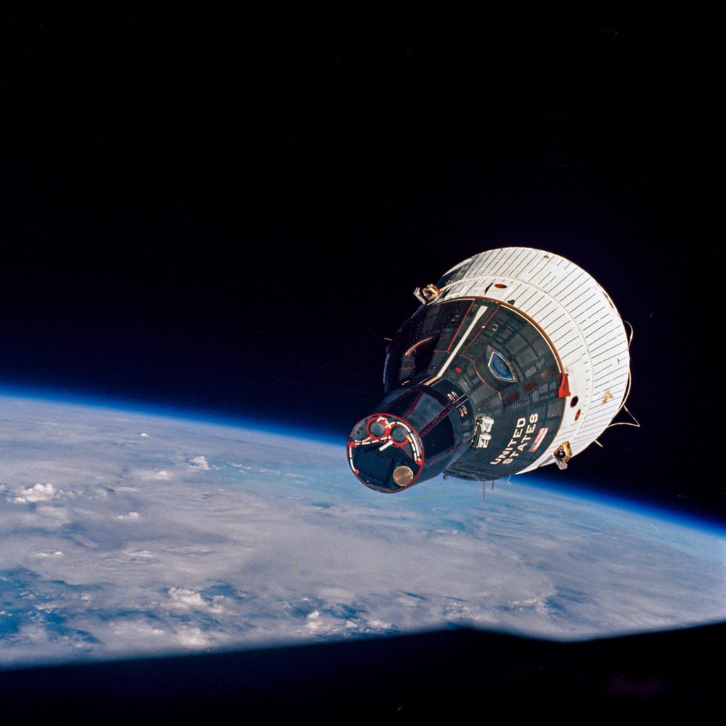 J.J. on Twitter: "In this photo from Dec. 15, 1965, the Gemini-VII spacecraft is seen from the ...