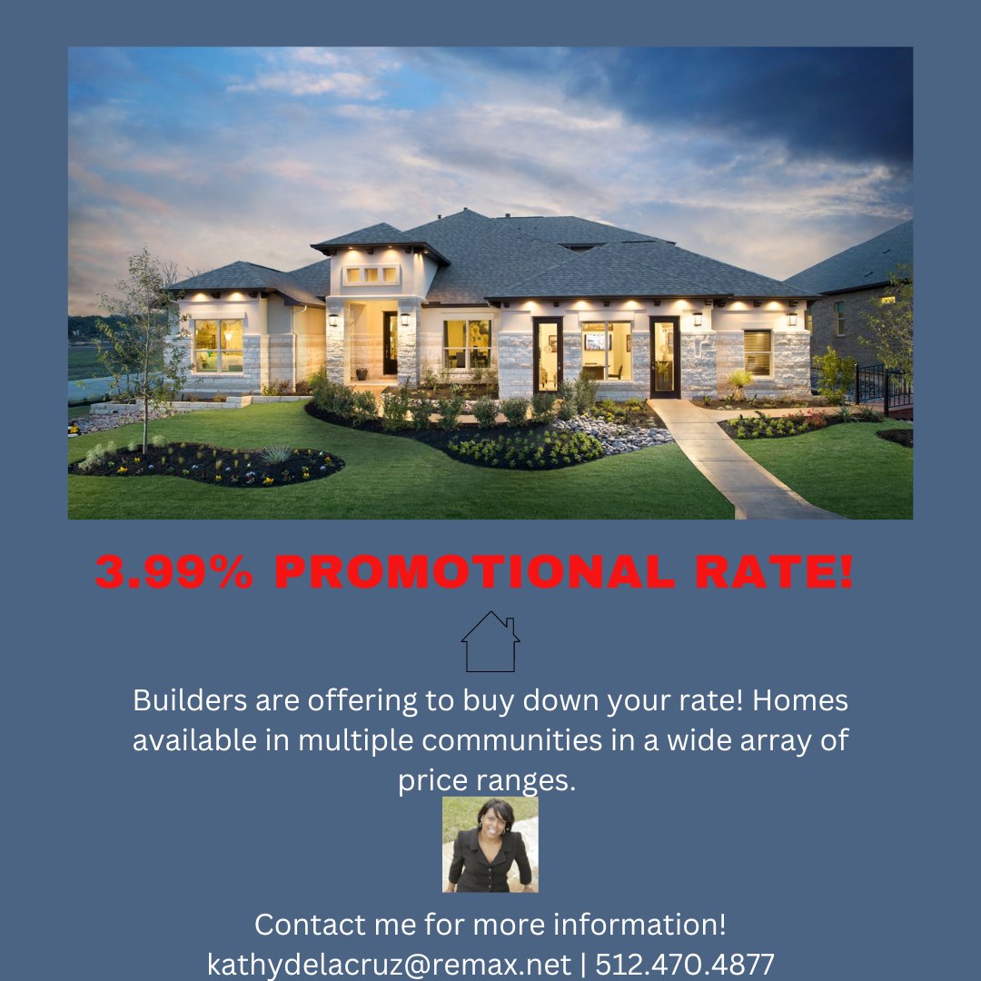 Kathy De La Cruz on Twitter: "CALLING ALL BUYERS! Select builders are offering to buy down your ...