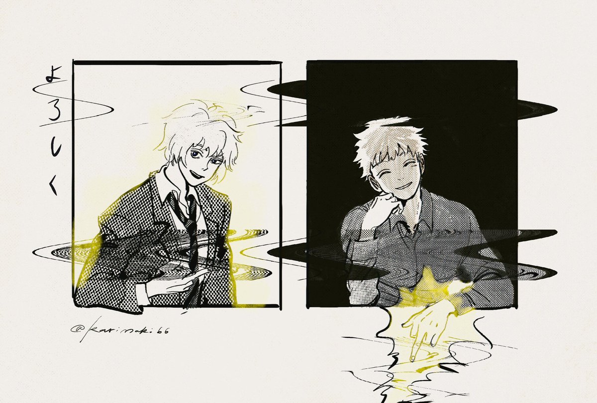 「#mp100 Drawn with my left hand👅(I'm right-handed 」光の漫画