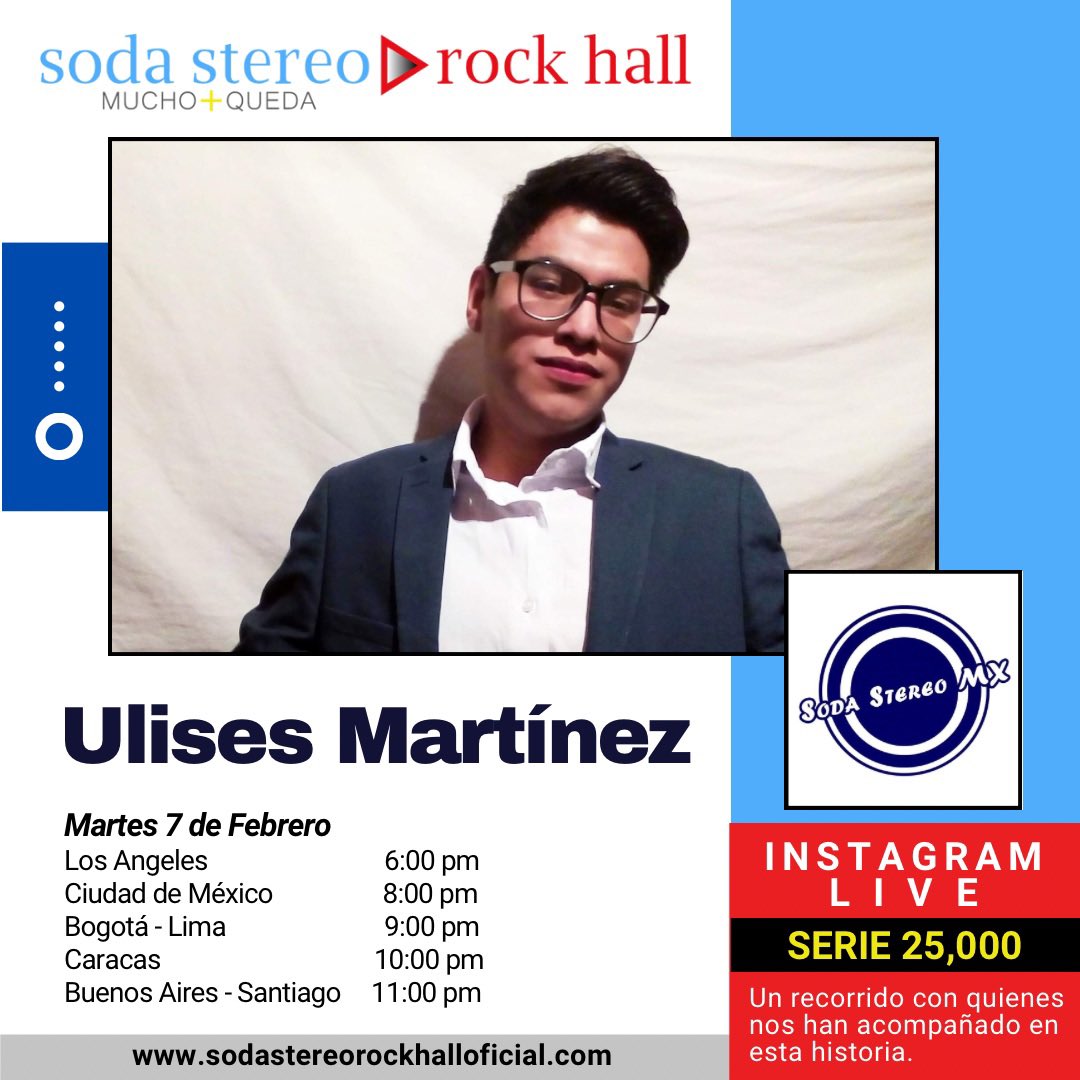 Soda Stereo MX on Twitter: "RT @SodaSt_rockhall: Ulises Martínez de .@SodaStereo_Mx nos ha ...
