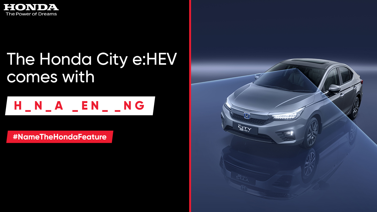 Nalini Desai on Twitter: "RT @HondaCarIndia: Q2. Name the Honda City e:HEV driver assist system ...