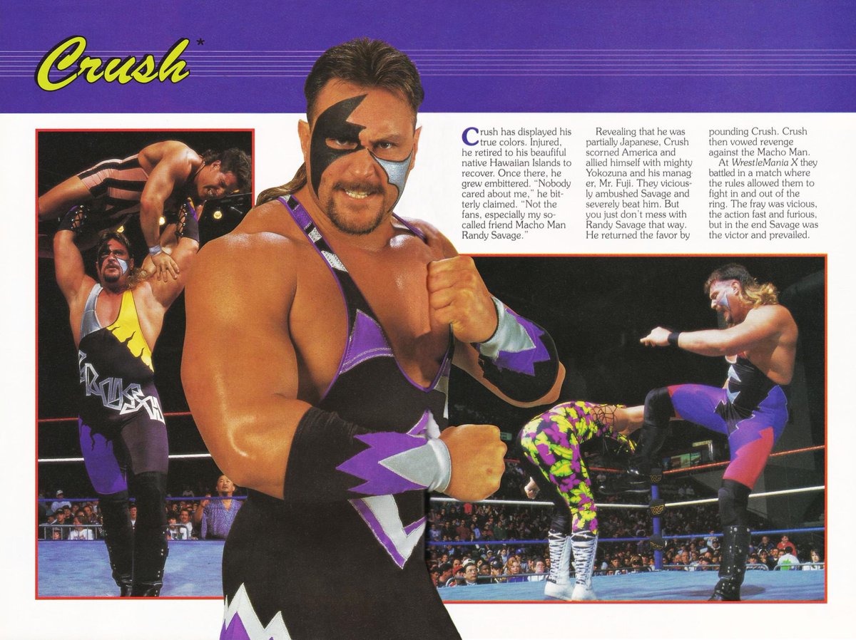 WWF Wrestling on Twitter: "Profile of Crush from the 1994 Grandreams WWF Official Annual! #WWF # ...