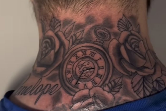 Roman Numerals Clock Tattoo