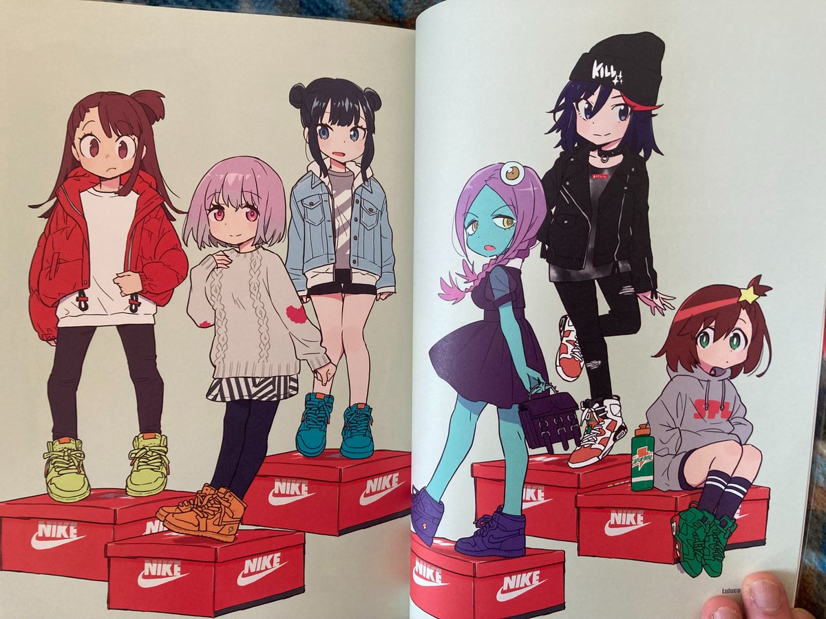 「僕が今一番影響を受けてる絵師さん。まごさん(@magodesu)の本。ポップで可愛いのに超カッコいい!自分絵柄を最近変え」霧生真@C102土曜(12日)西ぬ-10a売り子Boy🕺 の漫画