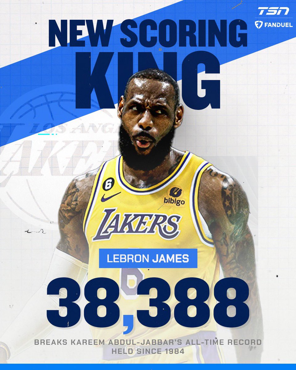 Tsn Edge On Twitter Lebron James Is The New All Time Scoring Leader ππ