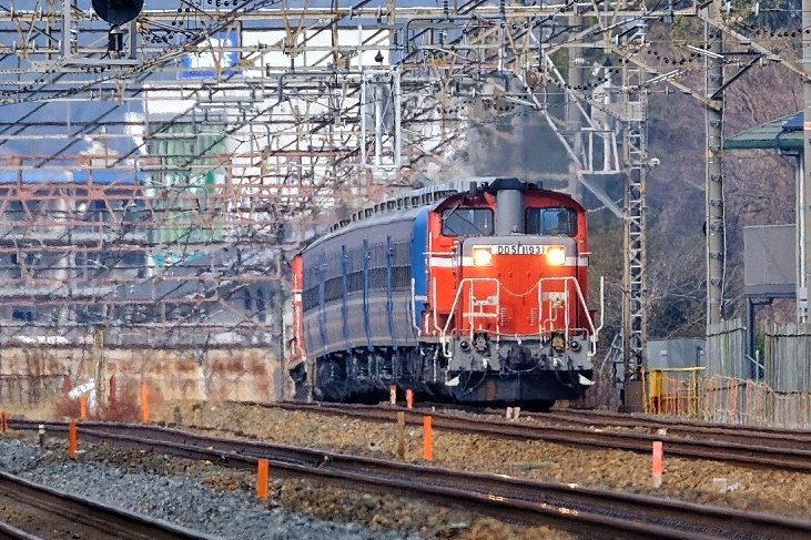 EF16_6 on Twitter: "2023.2.8 膳所〜石山 試9980レ DD51-1193 + 12系×5 + DD51-1183 米原訓練 凸PP+12系の組み合わせは､近年では ...