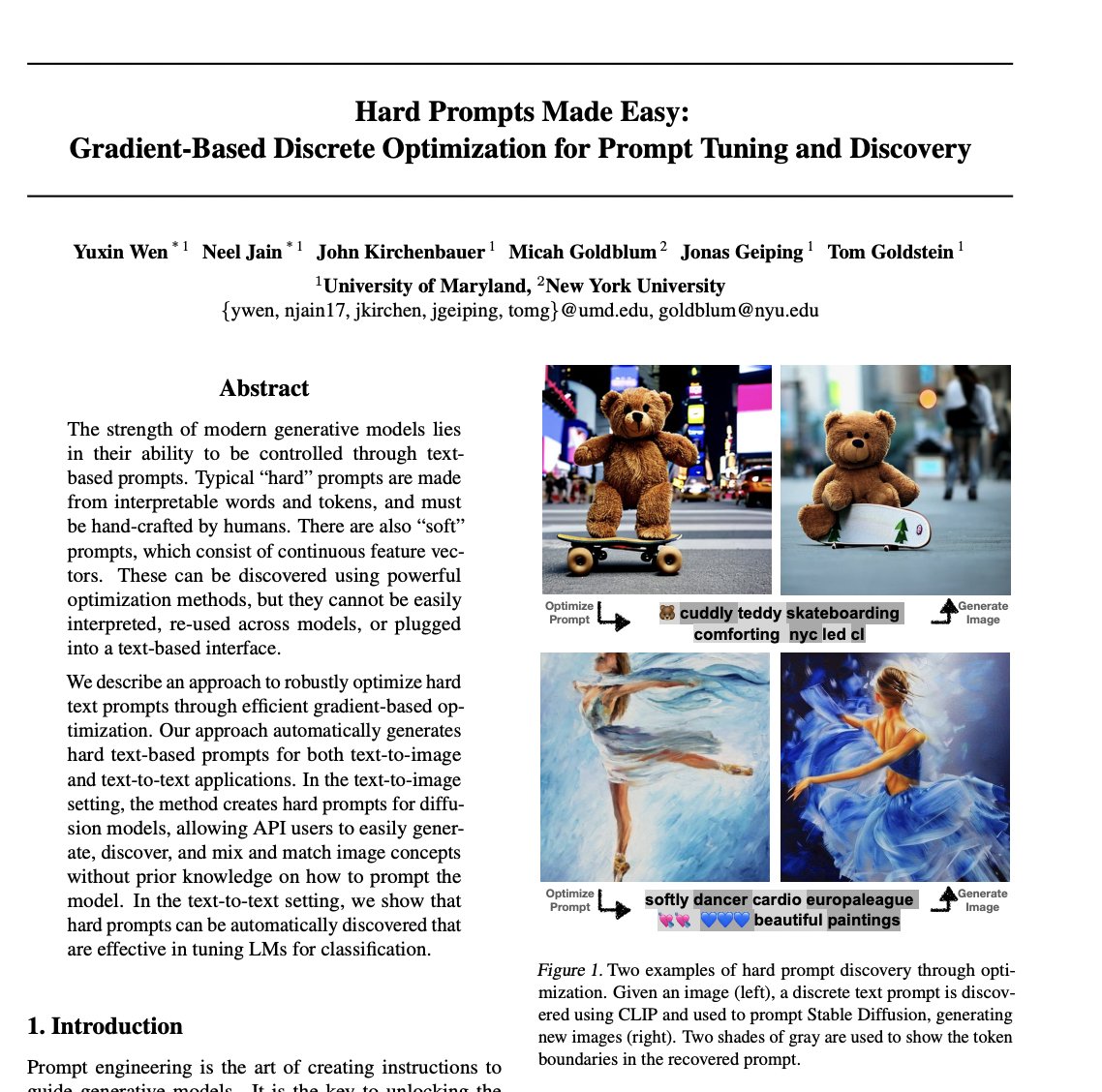 AK on Twitter: "Hard Prompts Made Easy: Gradient-Based Discrete Optimization for Prompt Tuning ...