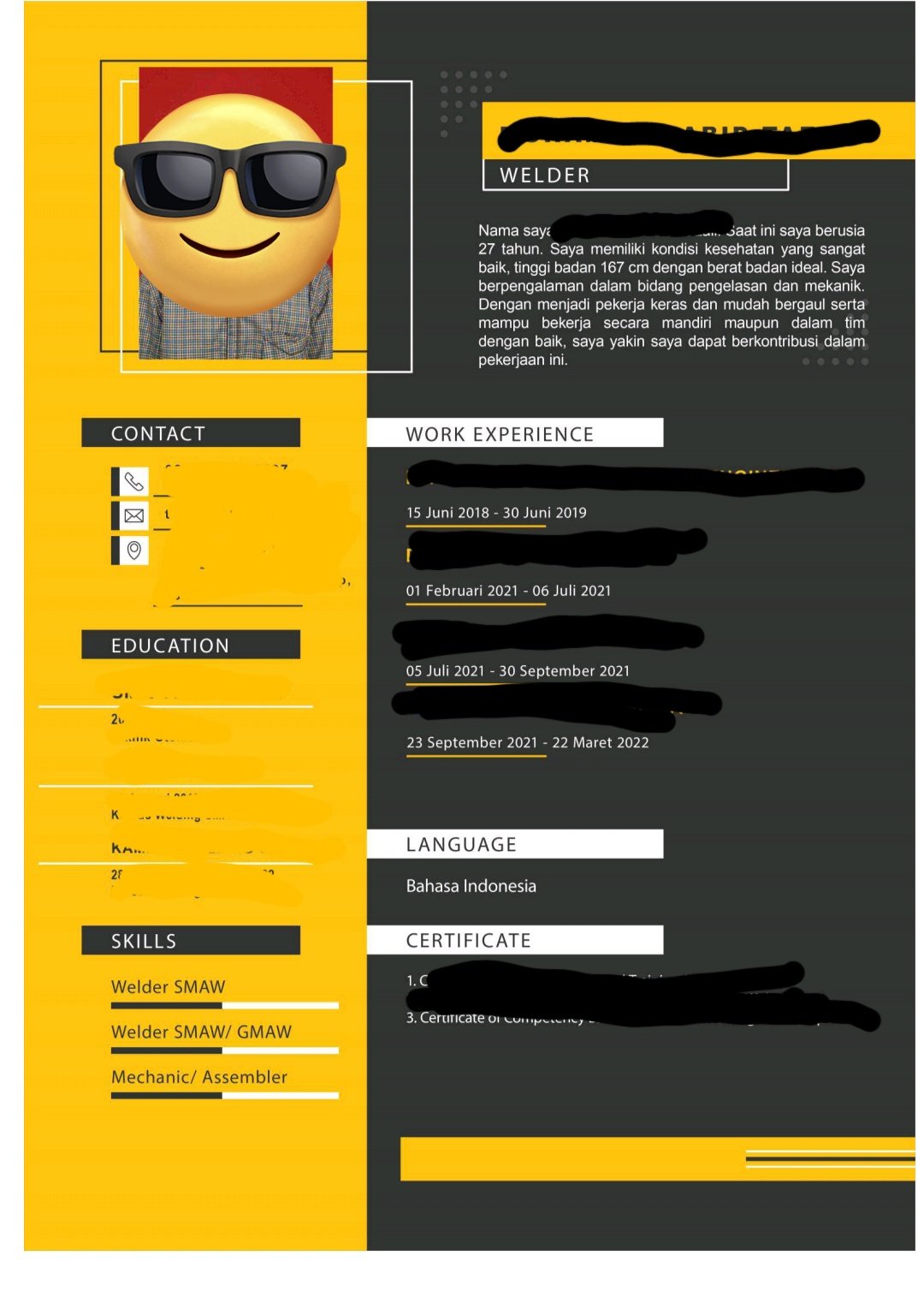 아야 || kino jaya🔥 on Twitter: "@worksfess Bukan CV aku sih nder. Ini CV abang aku yg kebetulan ...