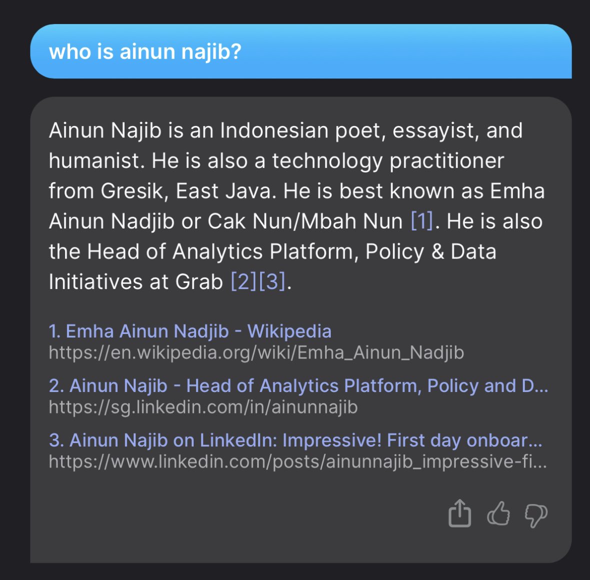 Ainun Najib on Twitter: "Saya aslinya dua orang… https://t.co/ZnHQDbQaR6" / Twitter