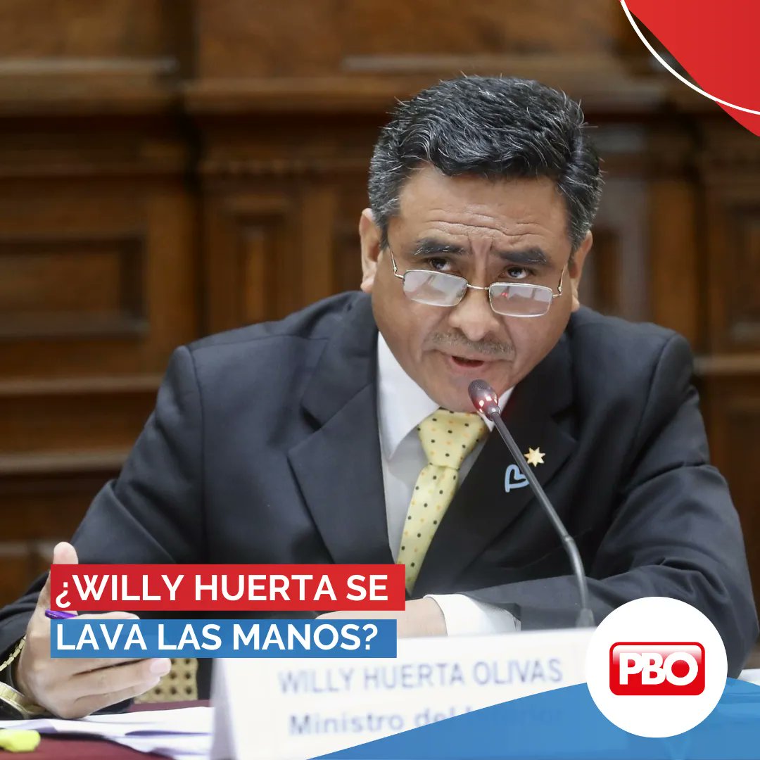 PBO on Twitter: "#PBO | ¿Willy Huerta se lava las manos? 📌Nota: https://buff.ly/3Yzsd2w 🌍 ...