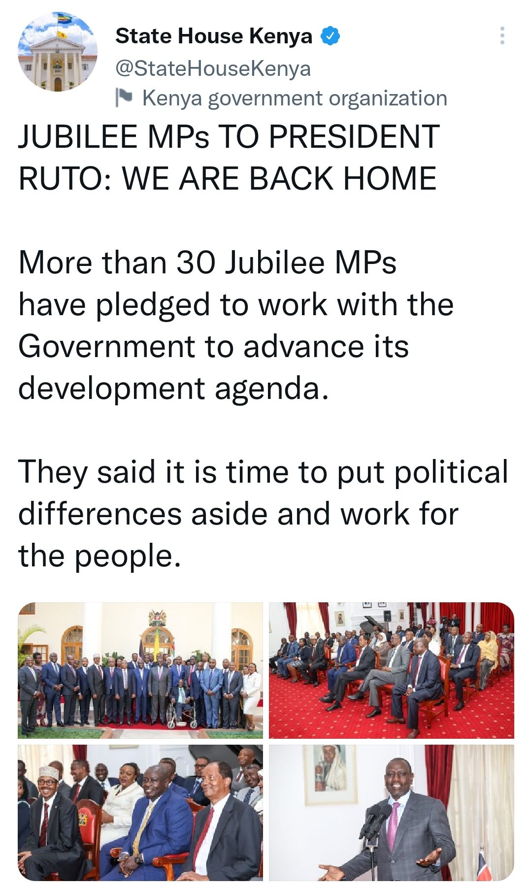 Hot Seat News on Twitter: "30 Jubilee MPs have defied Azimio la Umoja and pledged to work with ...