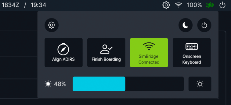 FlyByWire Simulations on Twitter: "We’ve added a “Quick Control” Panel to the flyPad EFB. It ...