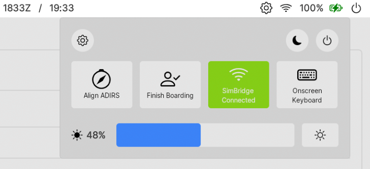 FlyByWire Simulations on Twitter: "We’ve added a “Quick Control” Panel to the flyPad EFB. It ...