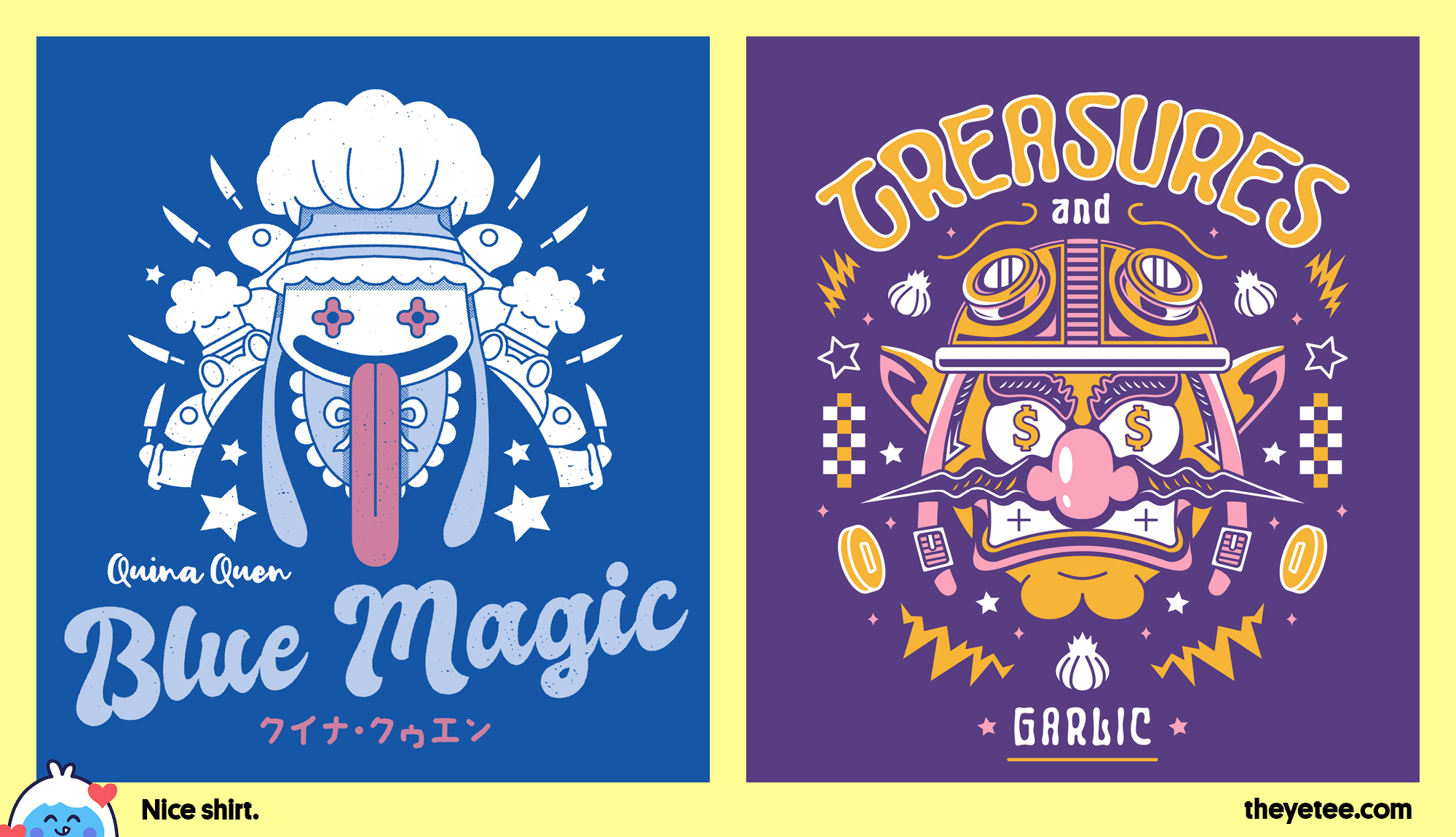The Yetee 🌈 on Twitter: "NEW! We’ve got Blue Magic Kitchen and Treasures and Garlic designed by ...