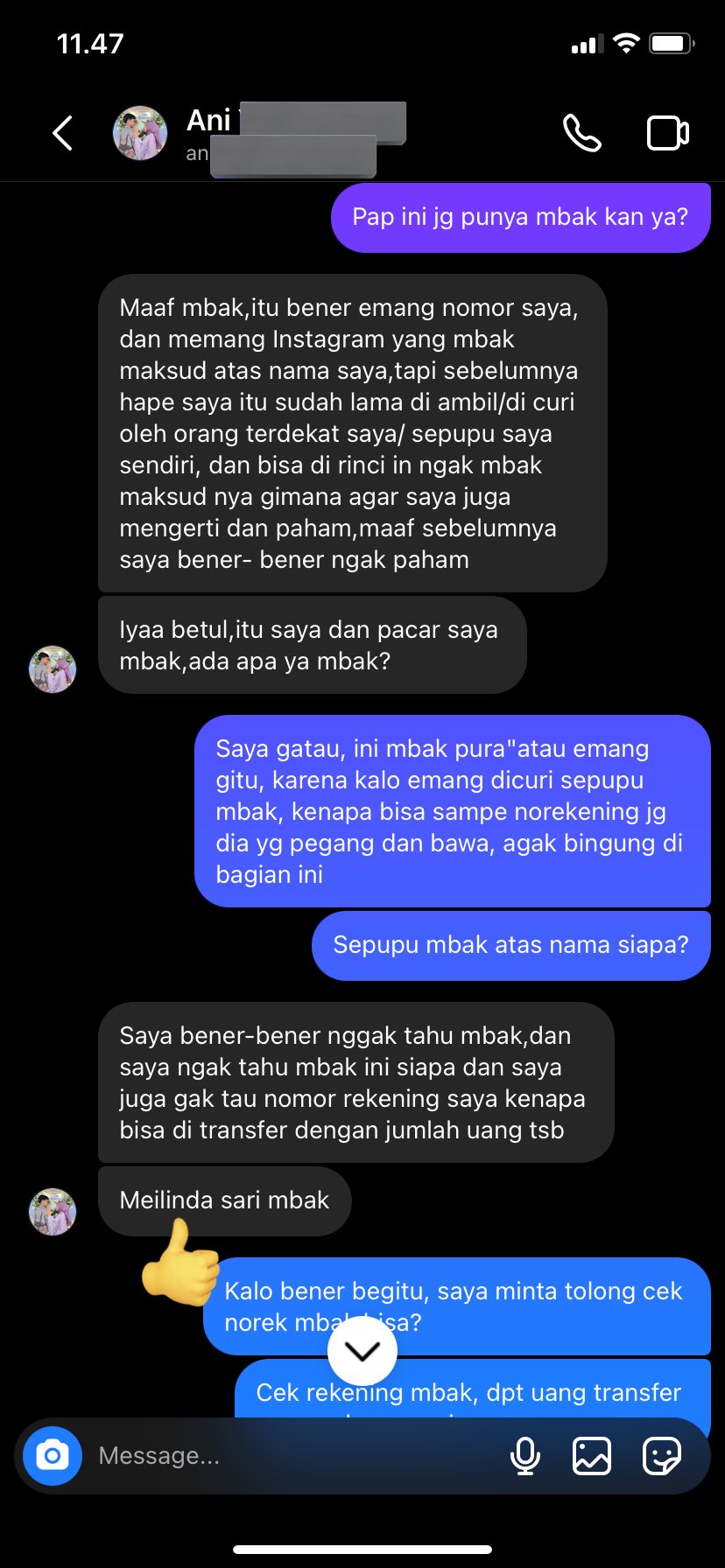 Kiley. on Twitter: "-saya akhirnya dm akun ig ani tadi, dan yg saya ...