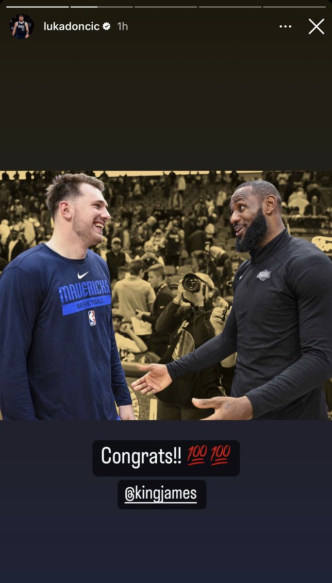 Bronupdates On Twitter Luka Dončić Celebrates Lebron James Becoming