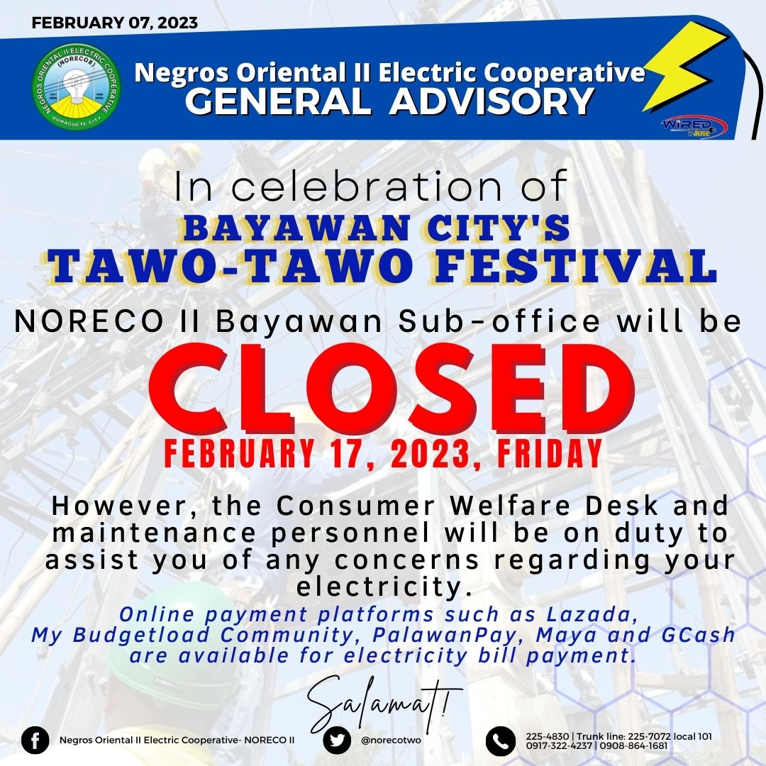 Event - GENERAL ADVISORY| Mga ka-Koop, in celebration of Bayawan City's ...