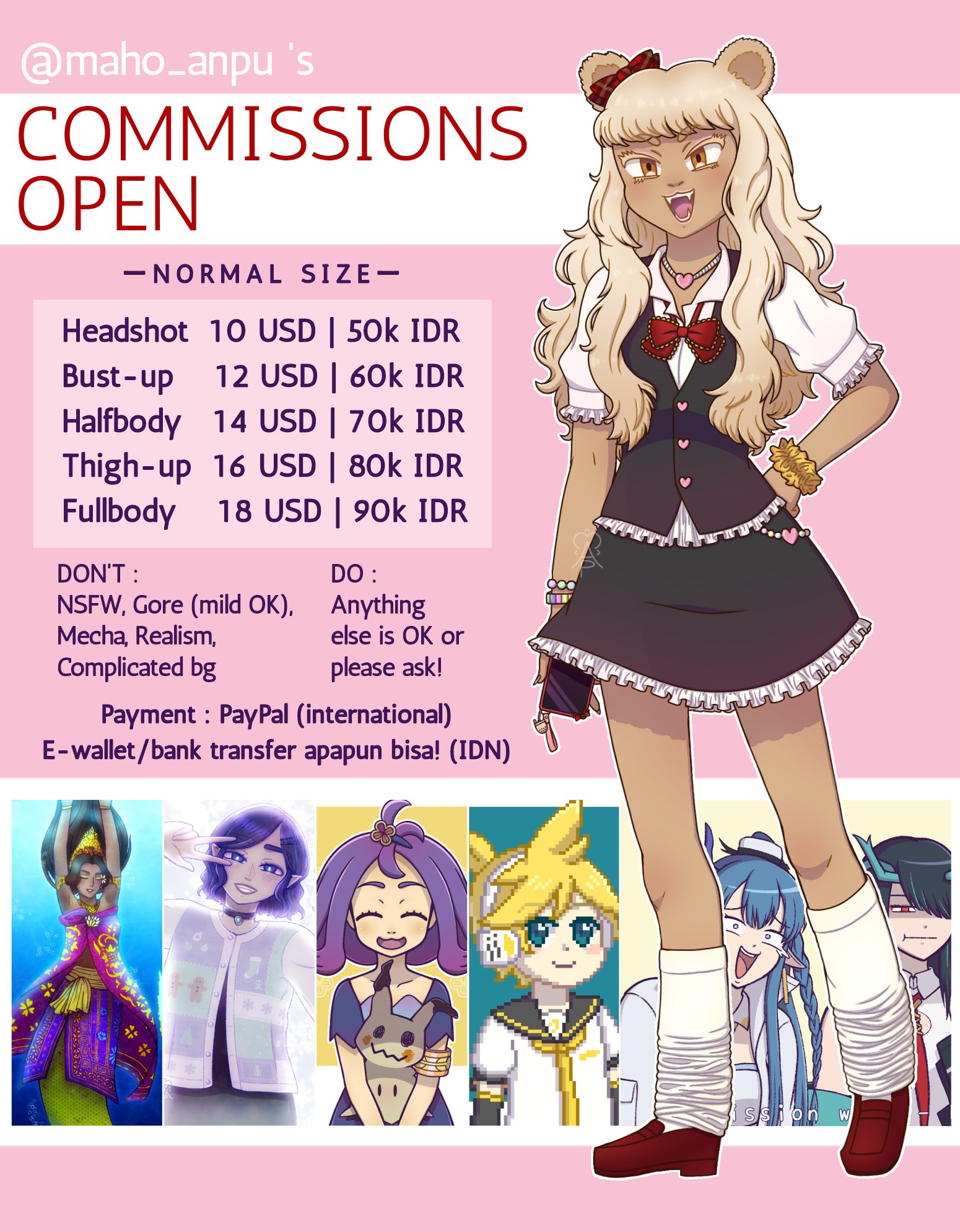 Hon • COMMS OPEN有償依頼受付中!! on Twitter: " ️ COMMISSIONS ARE OPEN 🌸 Winter-Spring batch~ Start from ...