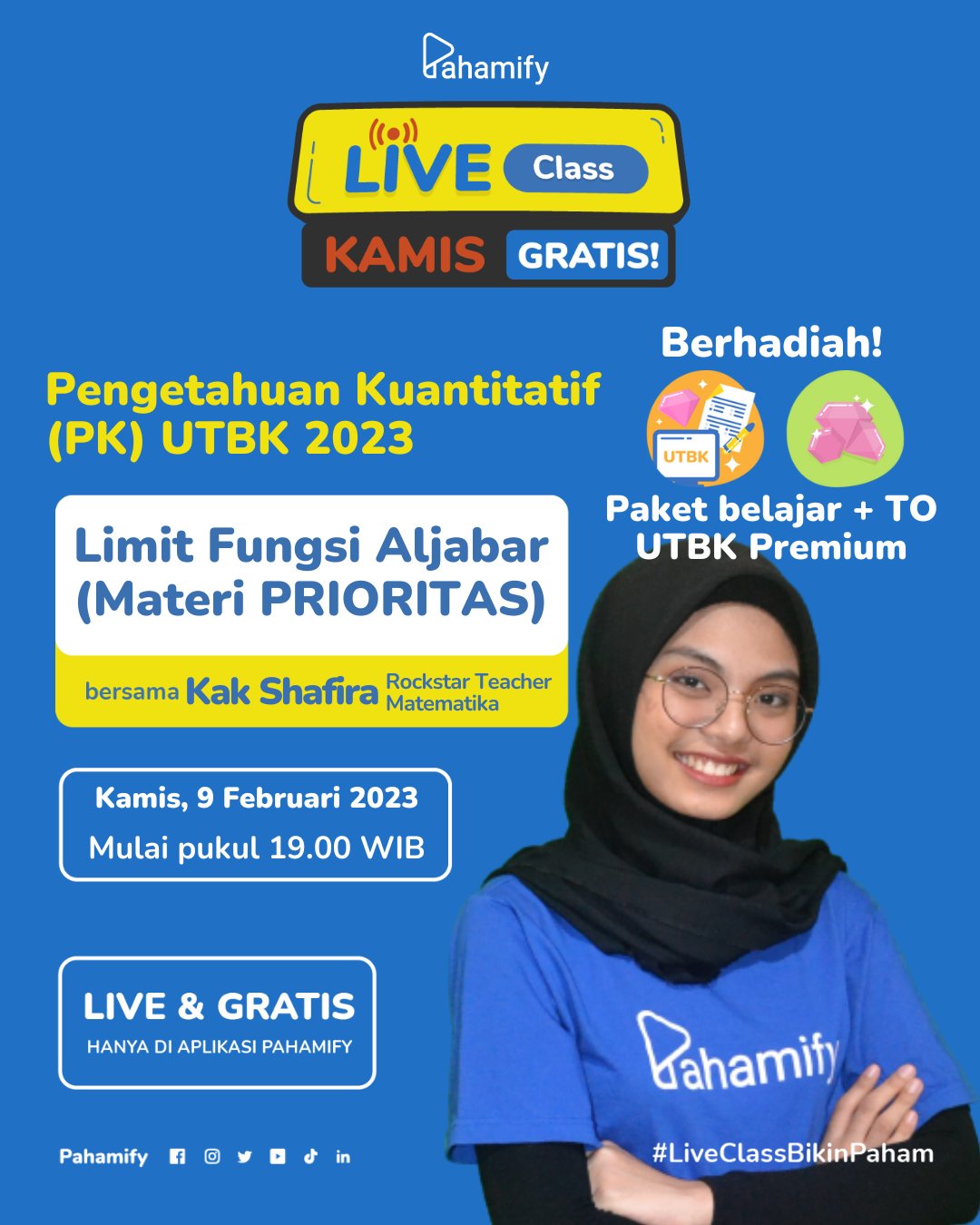 #TaklukkanUTBK Bareng Pahamify on Twitter: "📌KELAS GRATIS PERSIAPAN UTBK 2023📌 🎁BERHADIAH PAKET ...