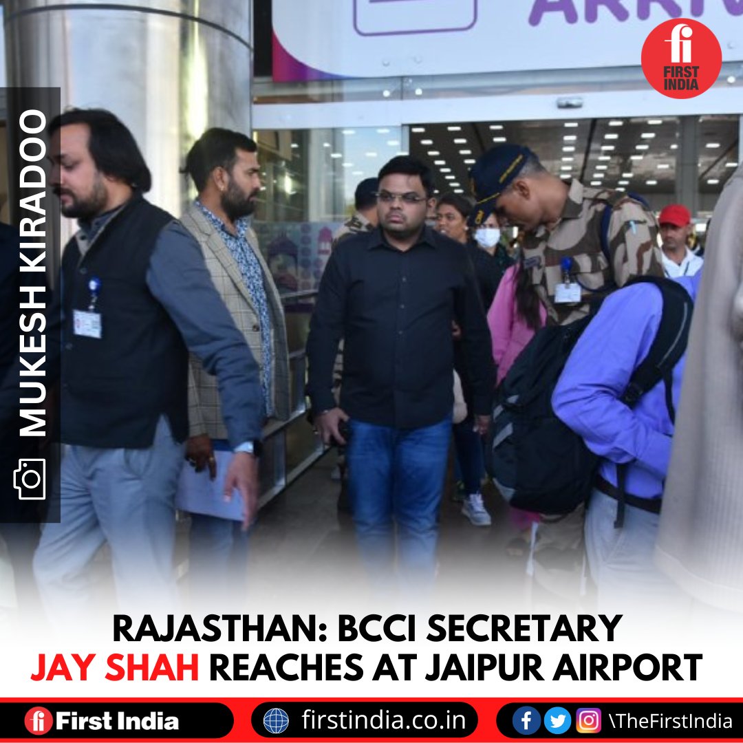 First India on Twitter: "BCCI Secretary Jay Shah reaches at Jaipur Airport 📸: Mukesh Kiradoo # ...