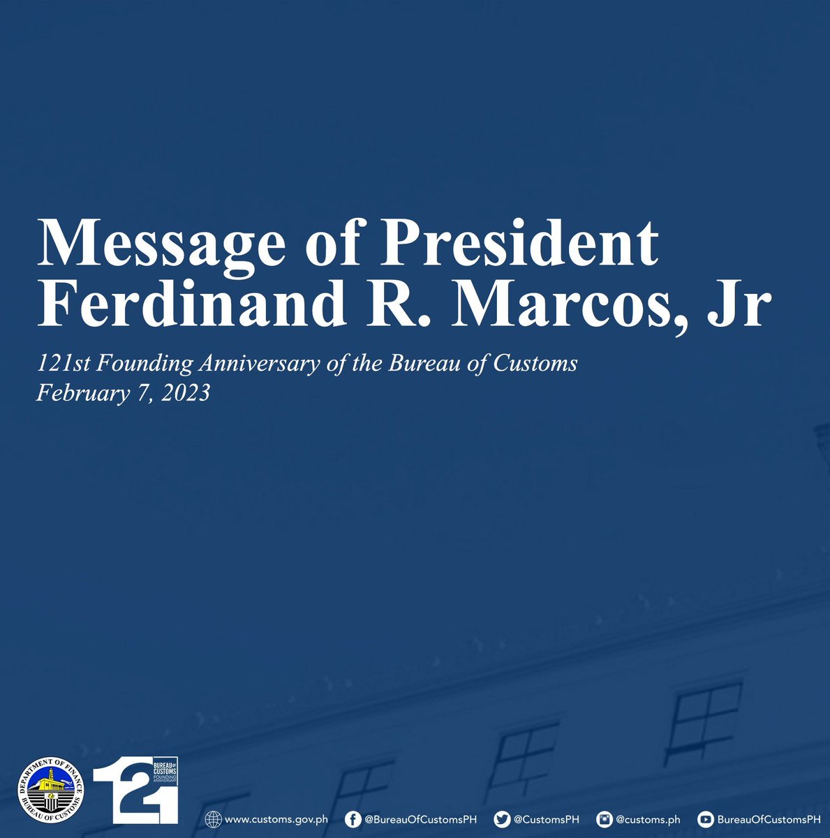 Bureau of Customs PH on Twitter: "President Ferdinand Marcos Jr. on Tuesday lauded the ...