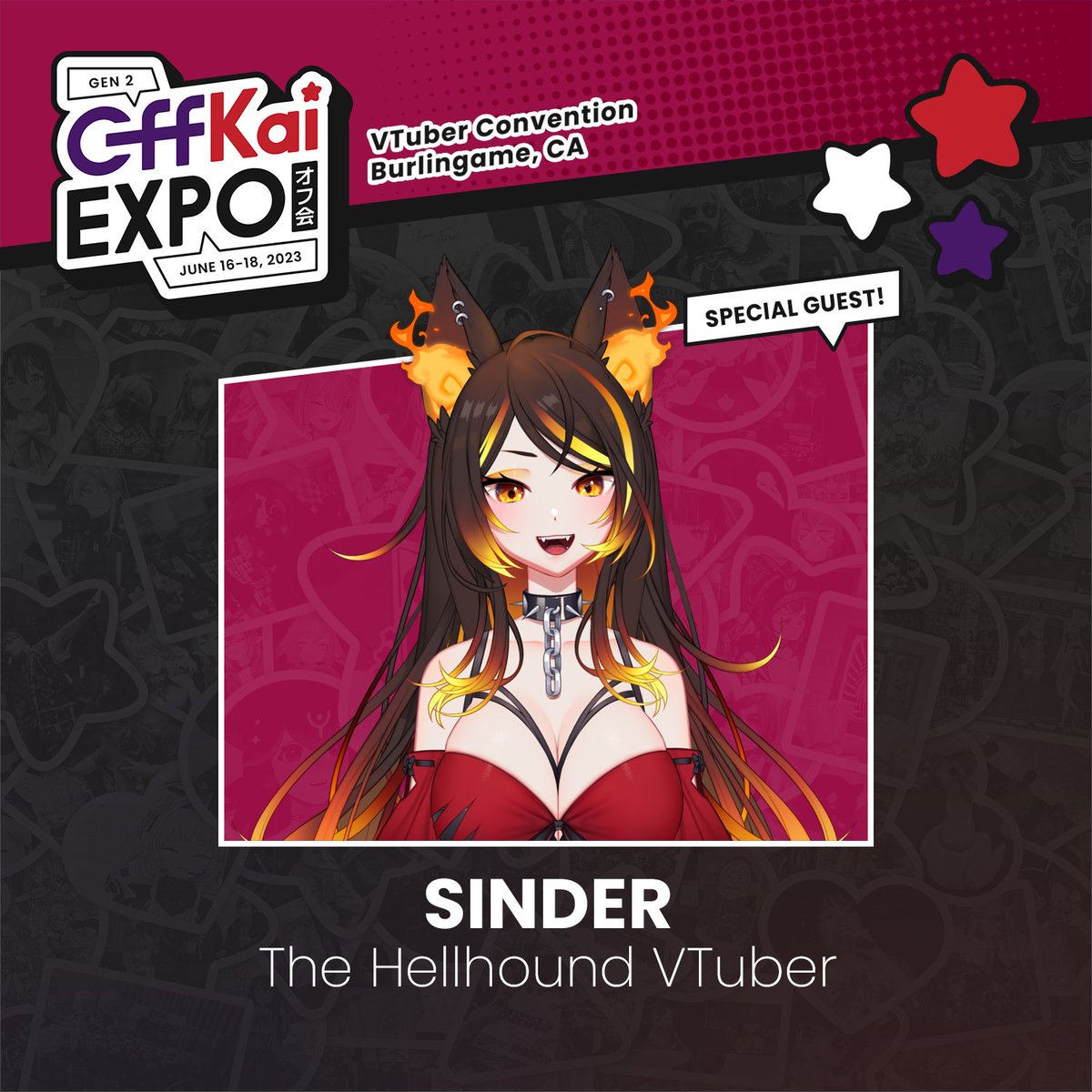 Sinder 🔥 Hellhound VTuber on Twitter: "RT @SinderVTuber: 🔥 I'M GONNA BE A GUEST AT OFFKAI EXPO ...