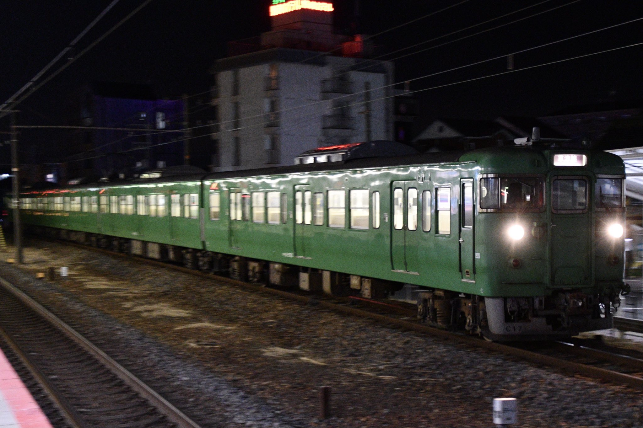 懐 古 鐡 on Twitter: "2/7 回5656M 113系C17編成 バイト帰りにC編成が野洲入庫運用と知ったので軽く撮影 https://t.co/UjEXRqYmBA ...