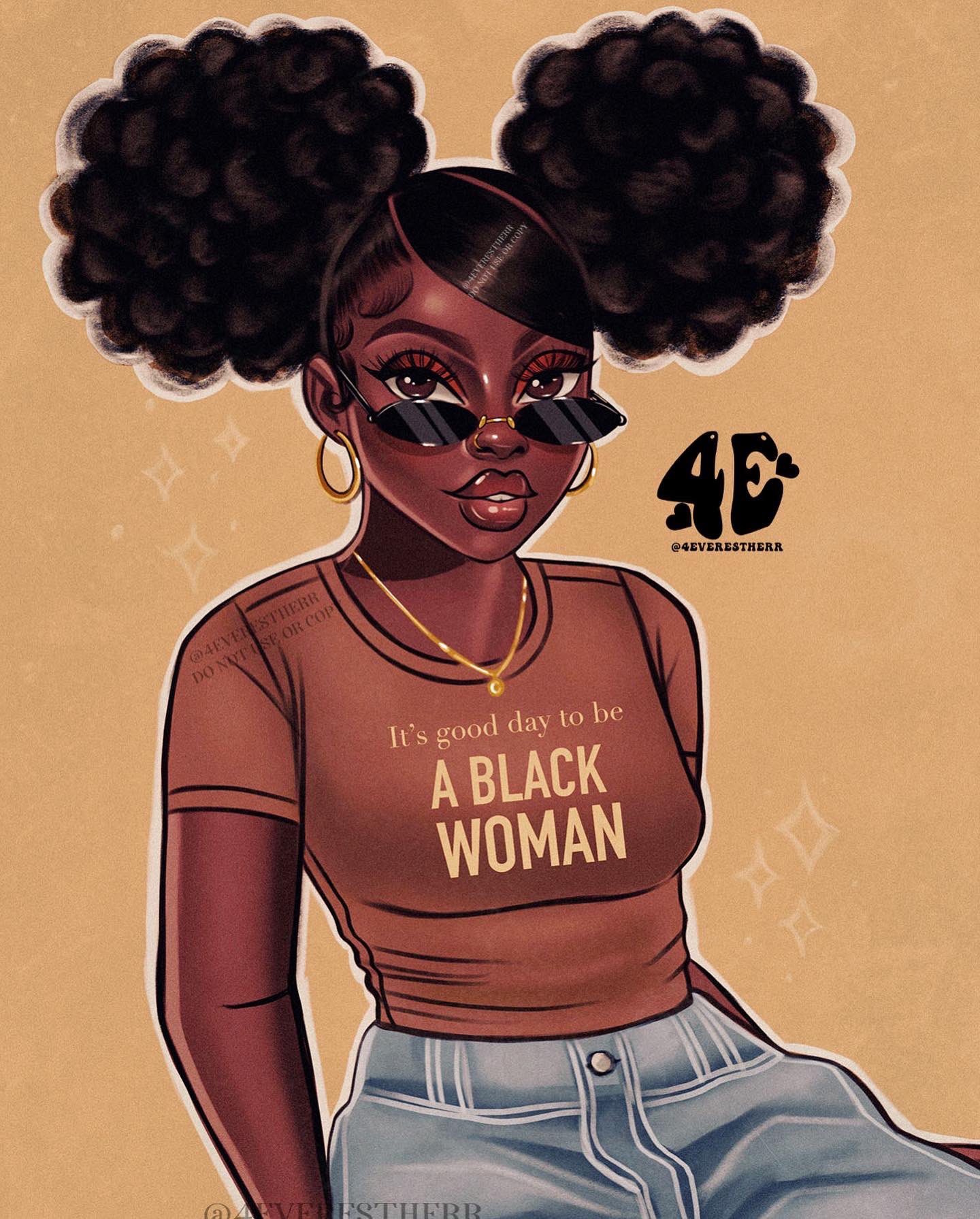 Black Woman Drawing