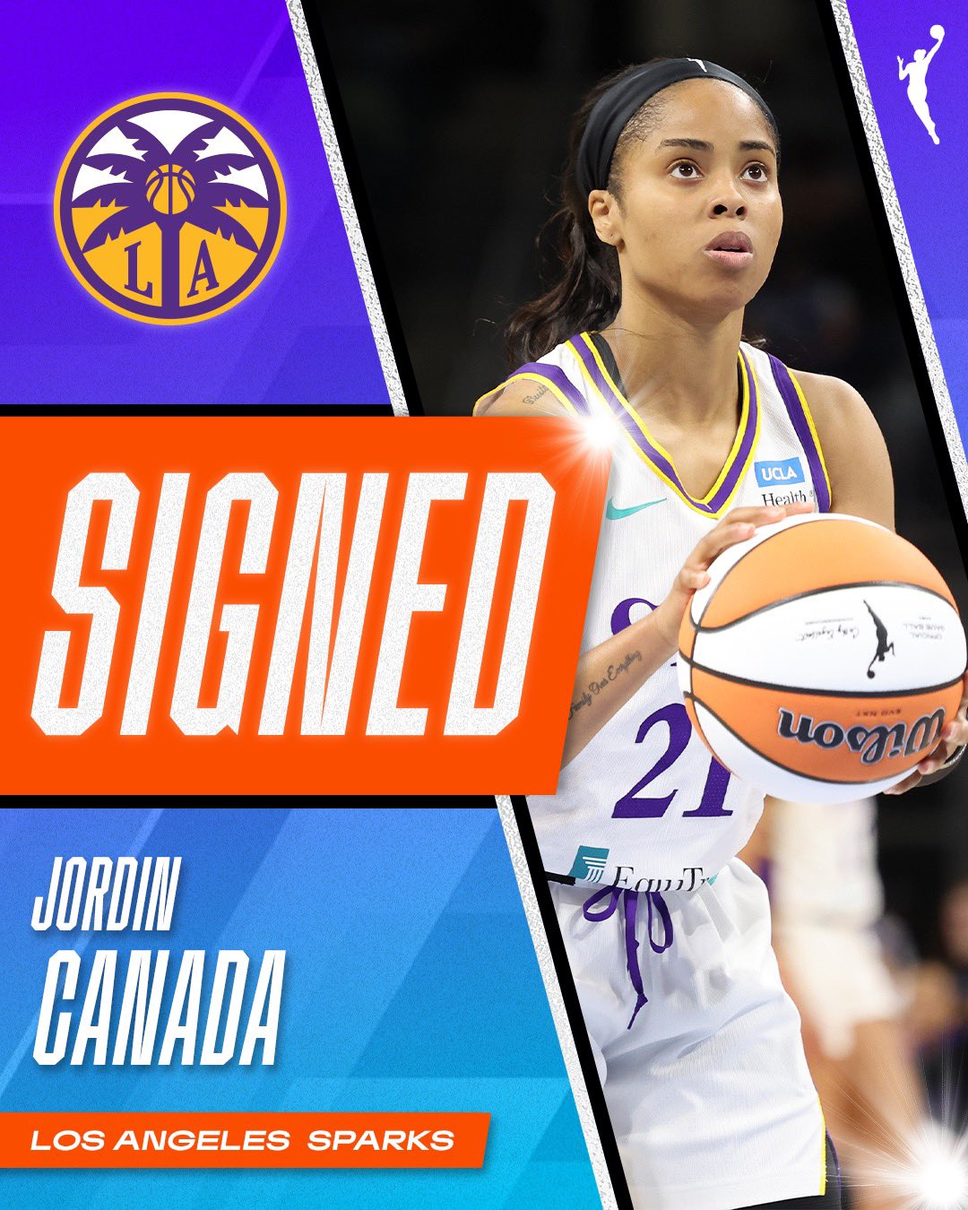 WNBA on Twitter: "🚨 RE-SIGNED 🚨 @jordin_canada has re-signed with the @LASparks #WNBAFreeAgency ...