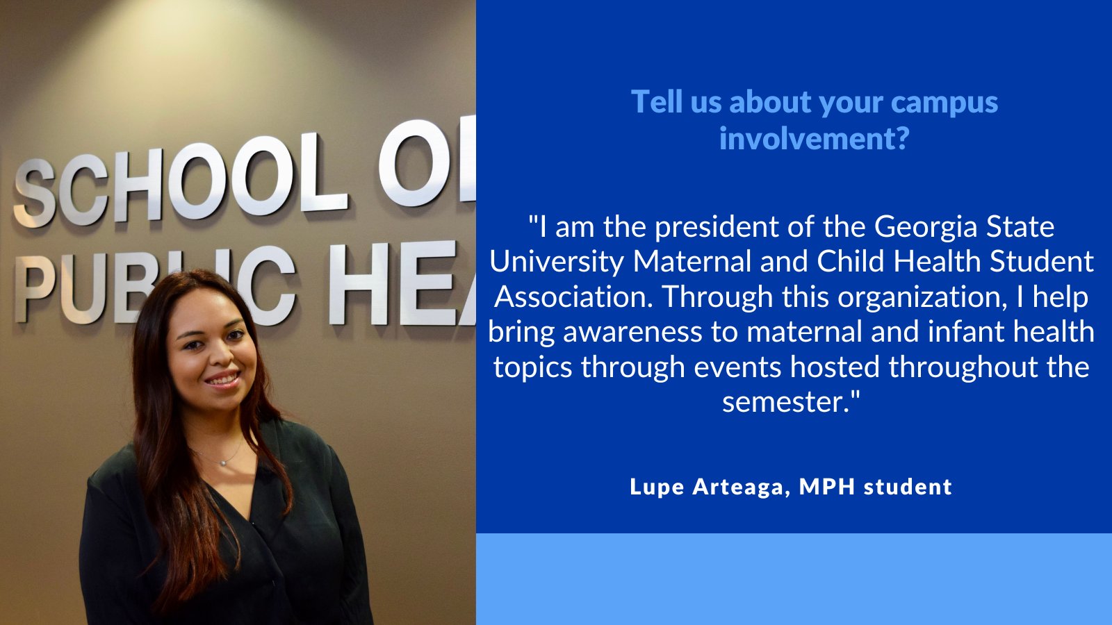Georgia State University • School of Public Health on Twitter: "Our #StudentSpotlight, Lupe ...
