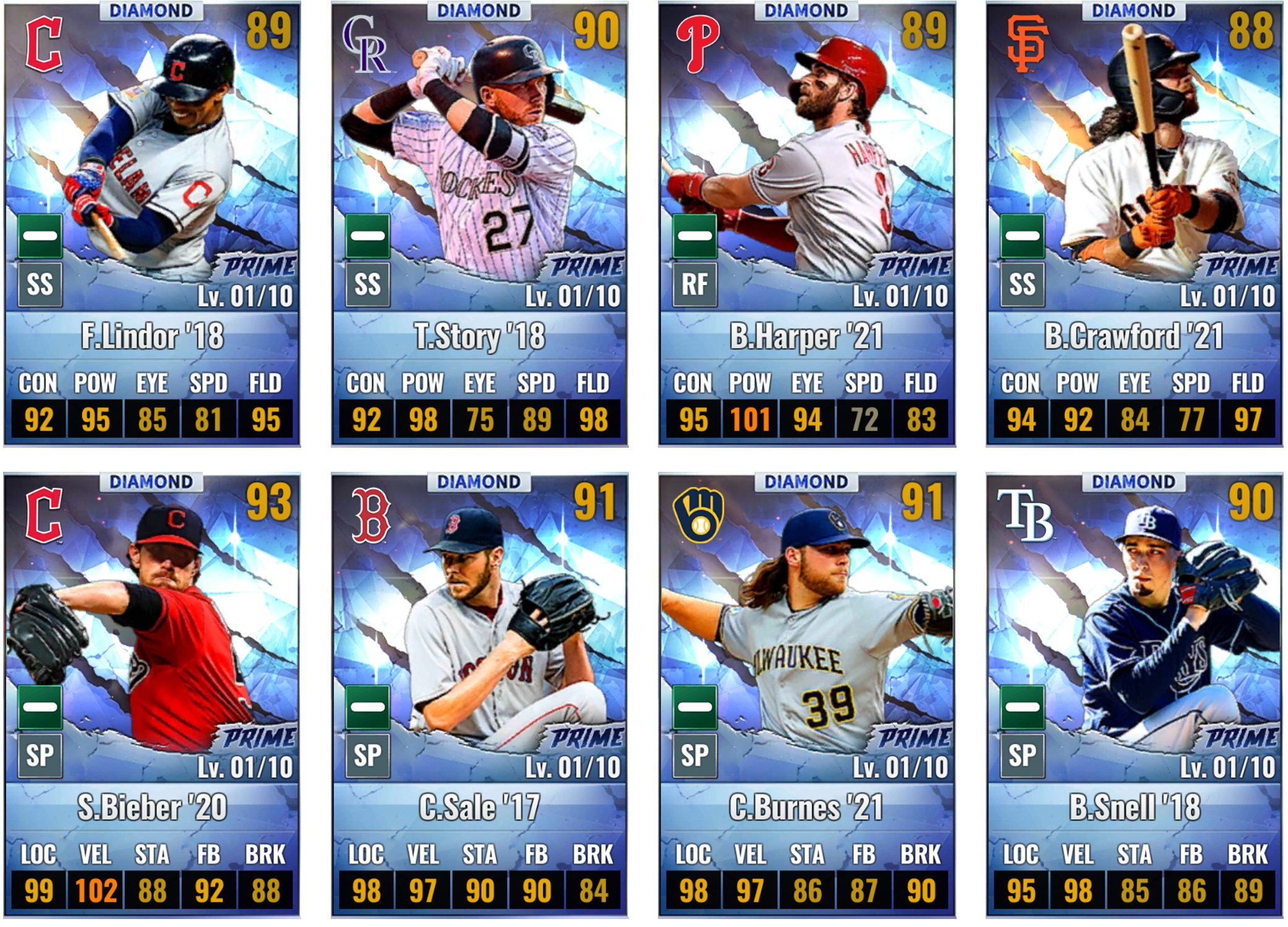MLB 9 Innings 23 on Twitter: "1. New Prime Player Card - 60 new Prime Player Card has been added ...