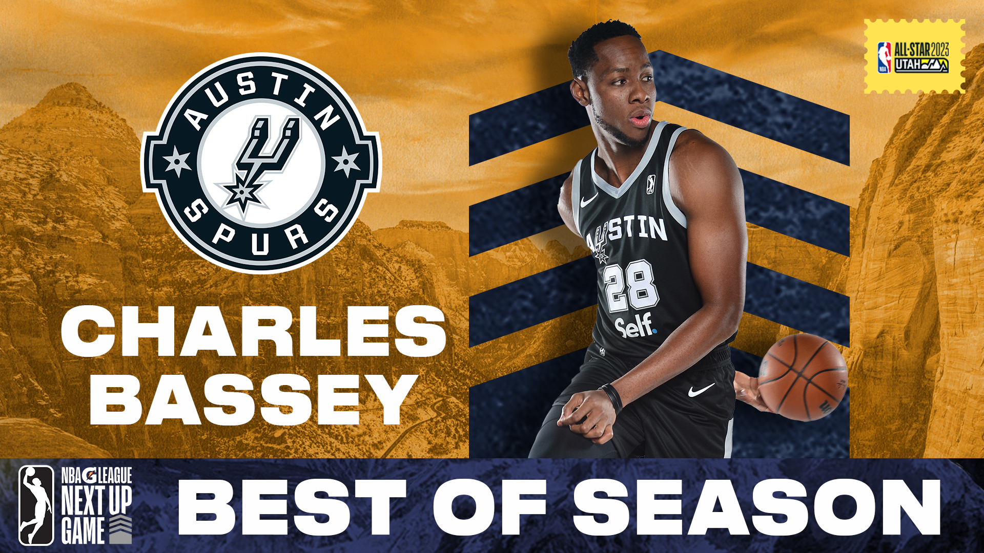 NBA G League on Twitter: "Beware of Bassey! @austin_spurs Two-Way big man Charles Bassey (@CB ...