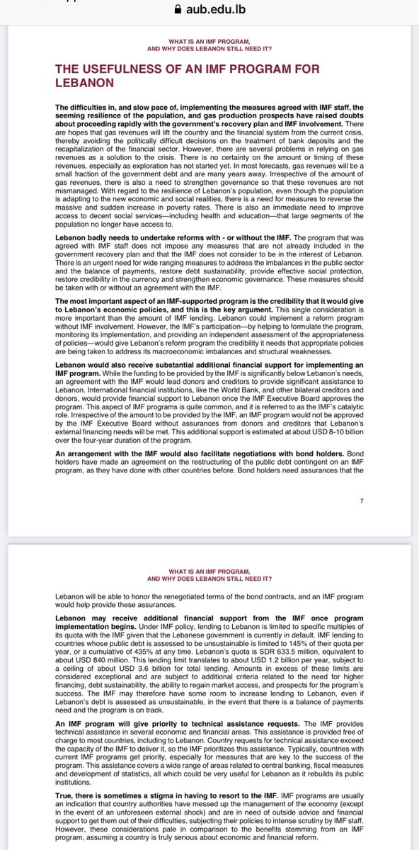 Karim Emile Bitar on Twitter: "What’s an IMF Program and why does Lebanon still need it https ...