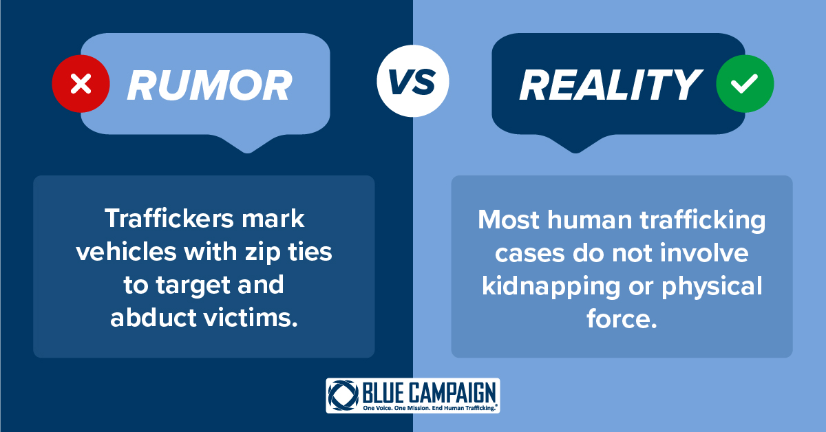 DHS Blue Campaign on Twitter: "Know the difference between rumors and ...