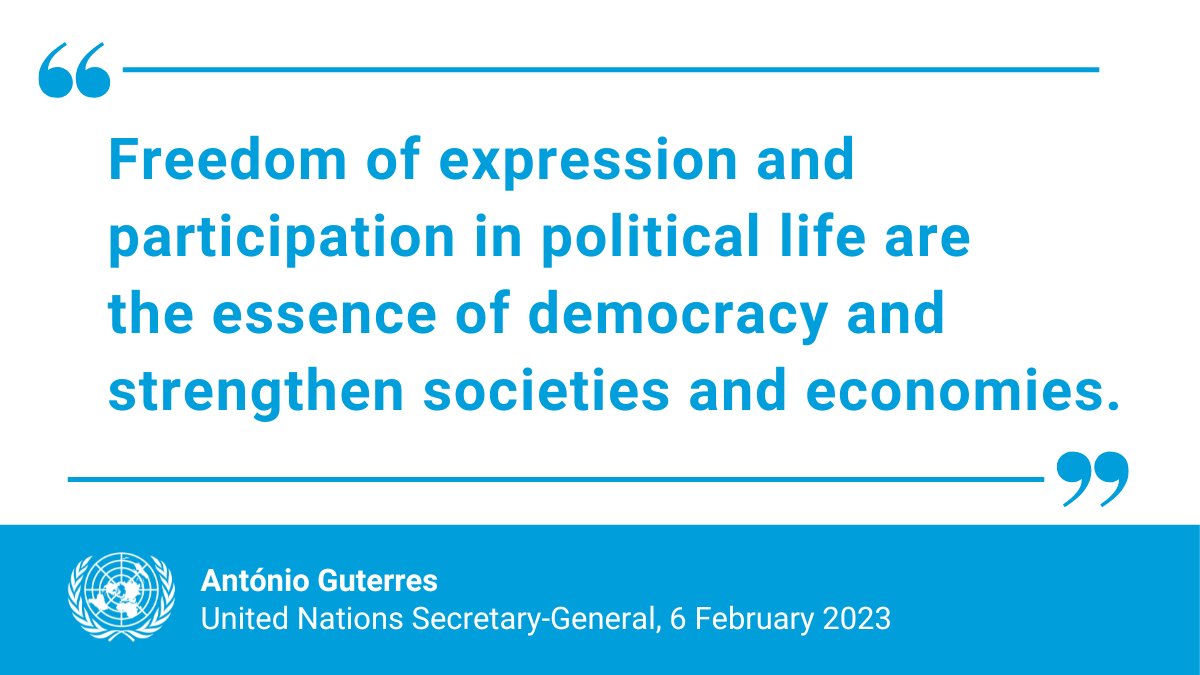 United Nations on Twitter: ""Freedom of expression and participation in ...