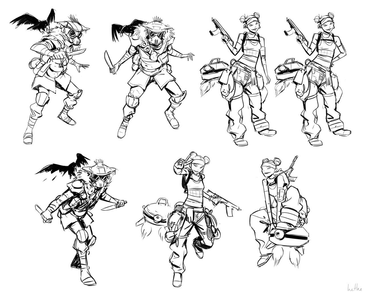 Hethe Srodawa On Twitter Character Pose Sketches For Different Projects