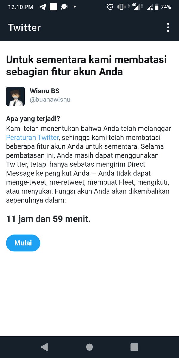 Wisnu BS on Twitter: "twitter 'read only' mode"