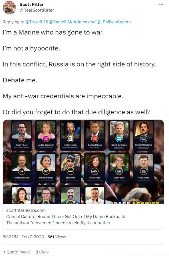 Scott Ritter Quotes Posts With Replies By Scott Ritter
