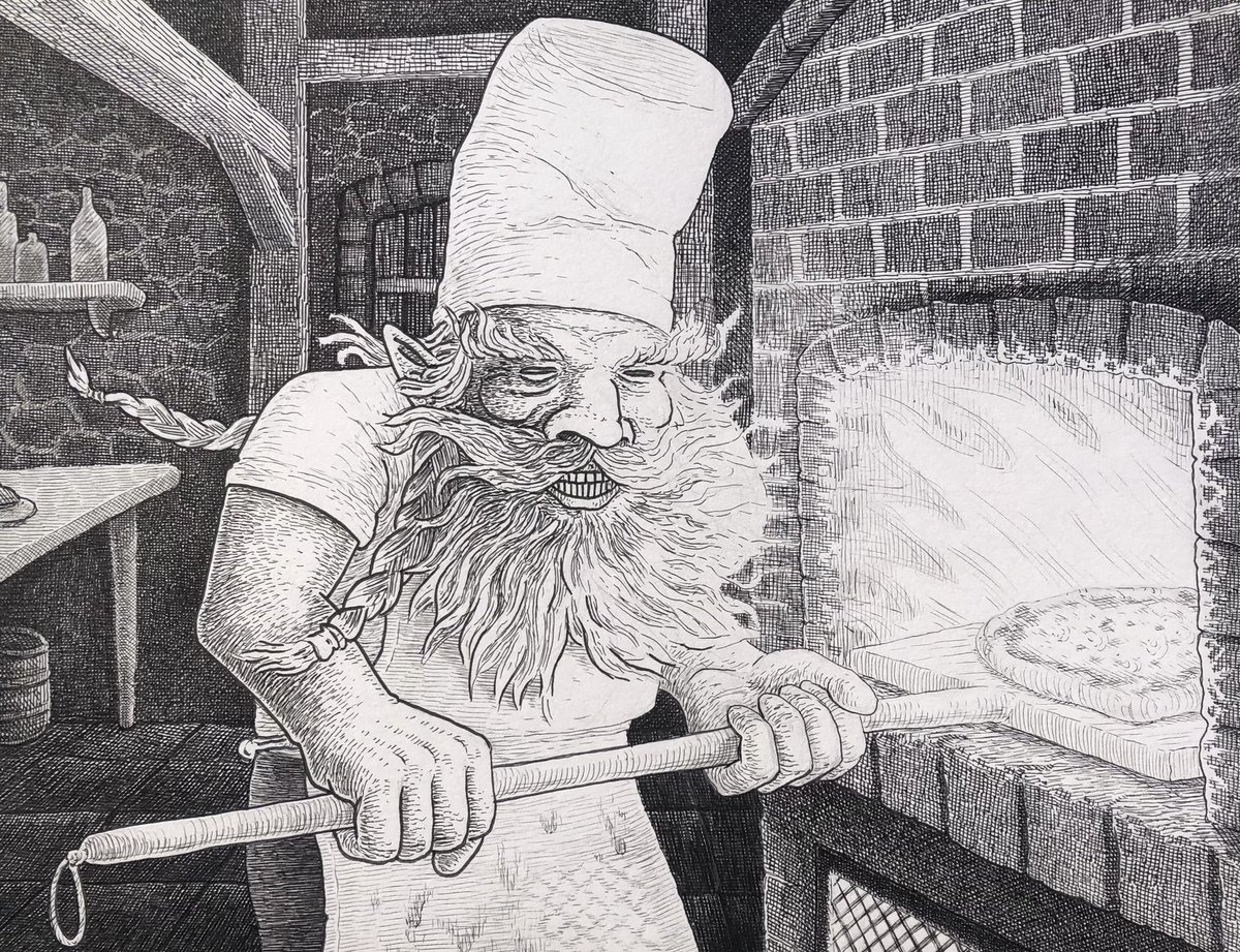 「Recent commission of a dwarf chef hard a」|Justin McElroyの漫画
