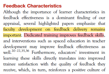Notes on Feedback in Medical Education – Dr Andrew Huang's Blog